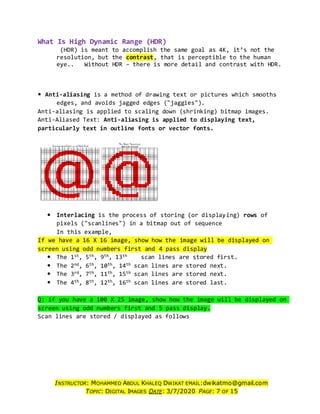 Multimedia digital images | DOCX