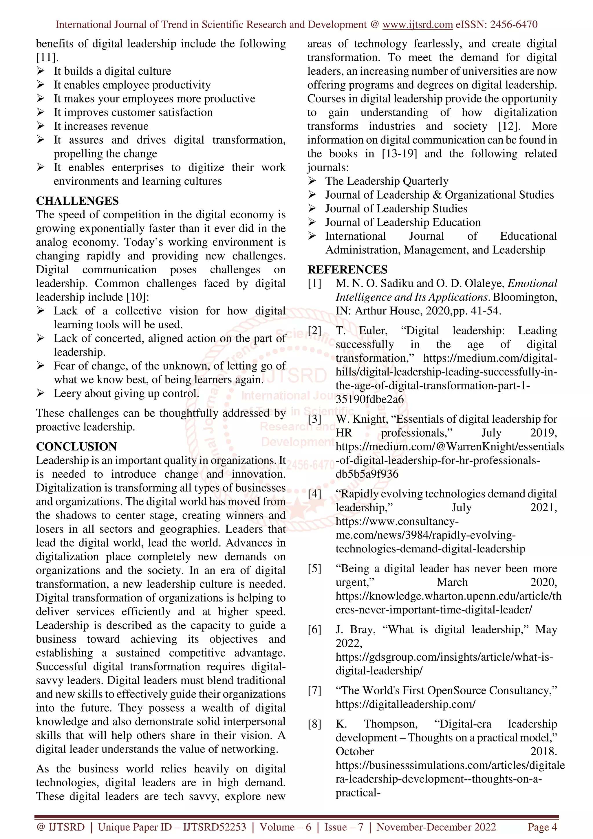 Digital Leadership A Primer | PDF