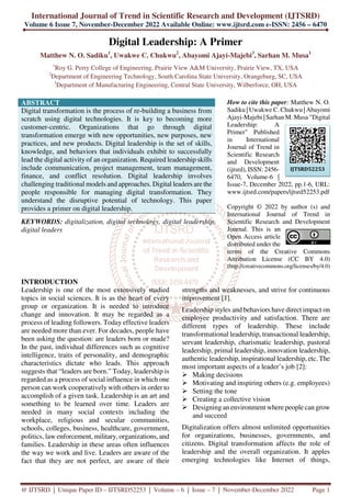 Digital Leadership A Primer | PDF