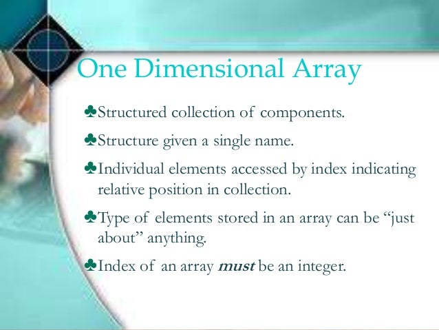 One Dimentional Array