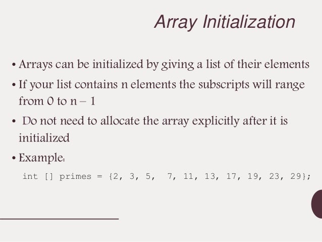 One Dimentional Array 