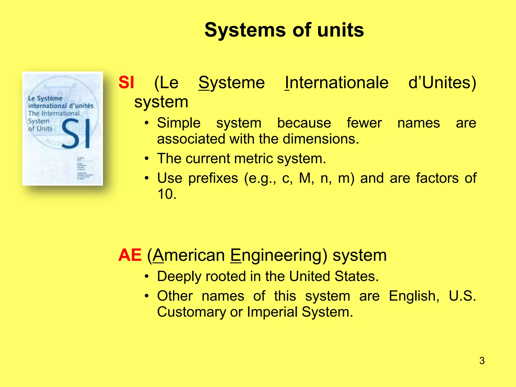 1 dimensions and units | PPTX