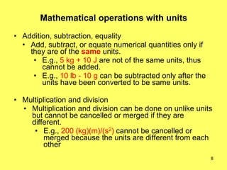 1 dimensions and units | PPTX