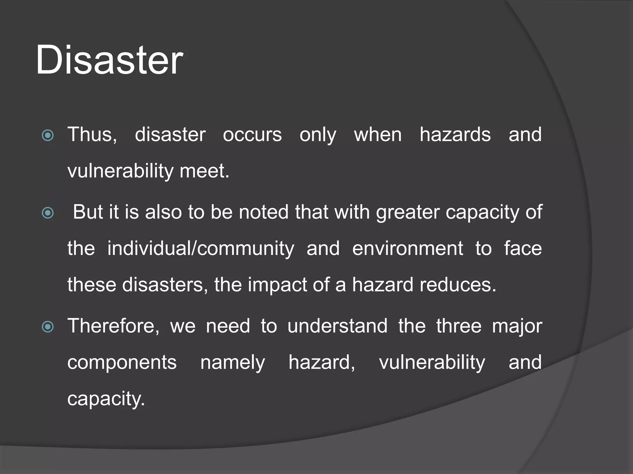 Concept of Disaster | PPTX