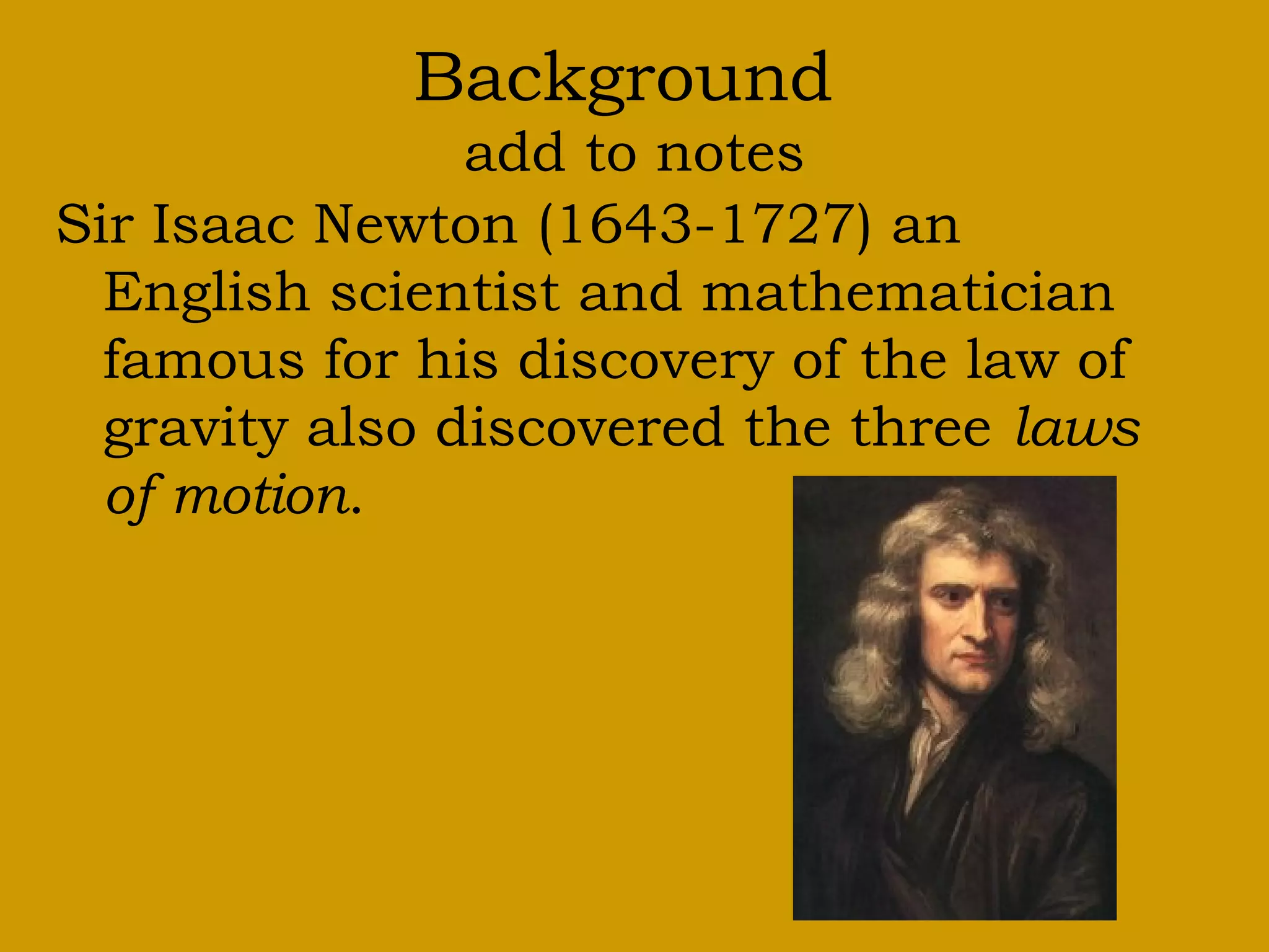 Newton's 3 laws of Motion | PPT