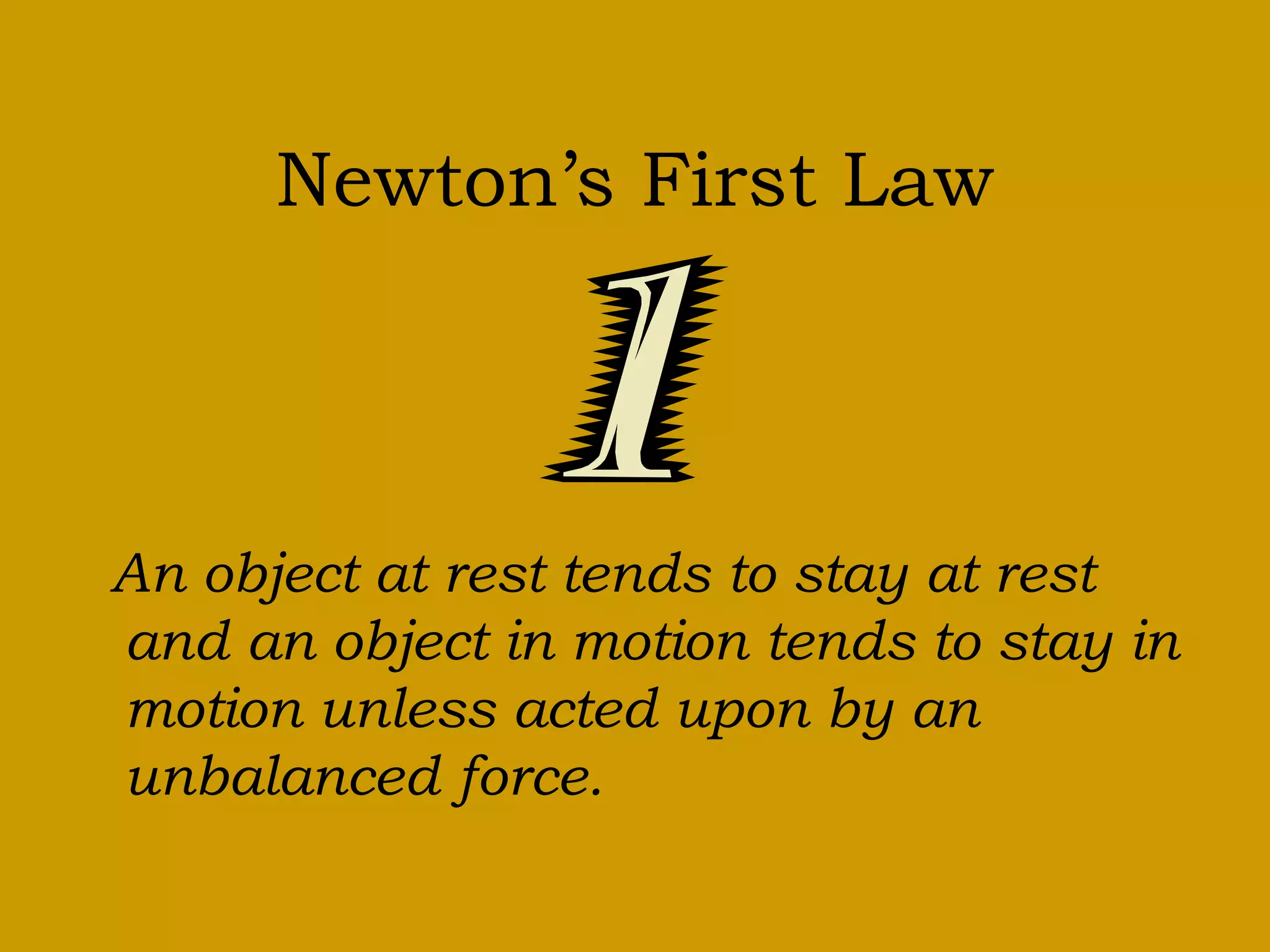 Newton's 3 laws of Motion | PPT