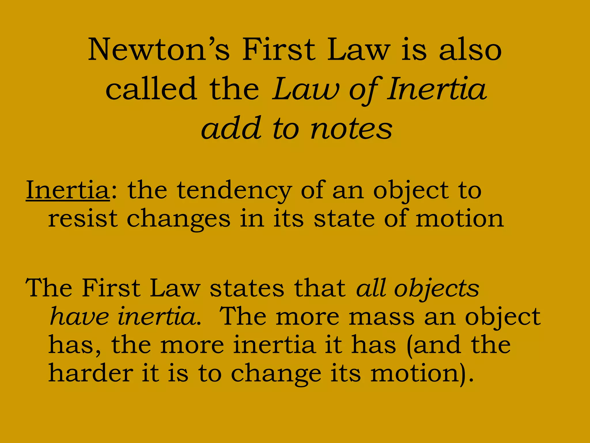 Newton's 3 laws of Motion | PPT