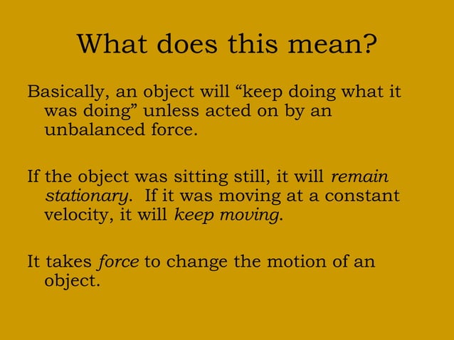 Newton's 3 laws of Motion | PPT
