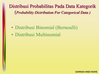 Distribusi diskrit dan data kategorik | PPT