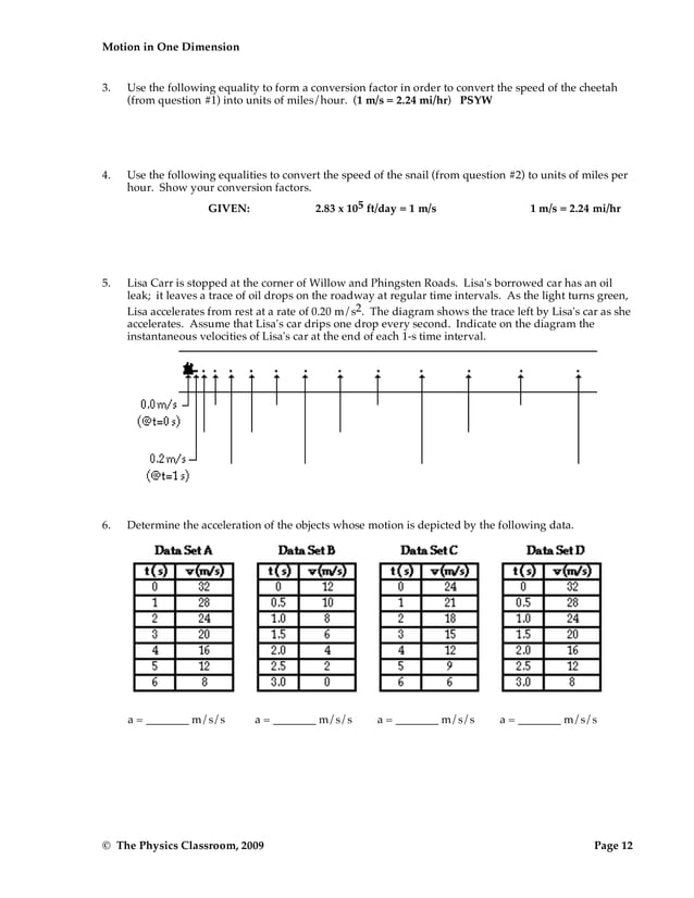 1d motion worksheet_packet | PDF