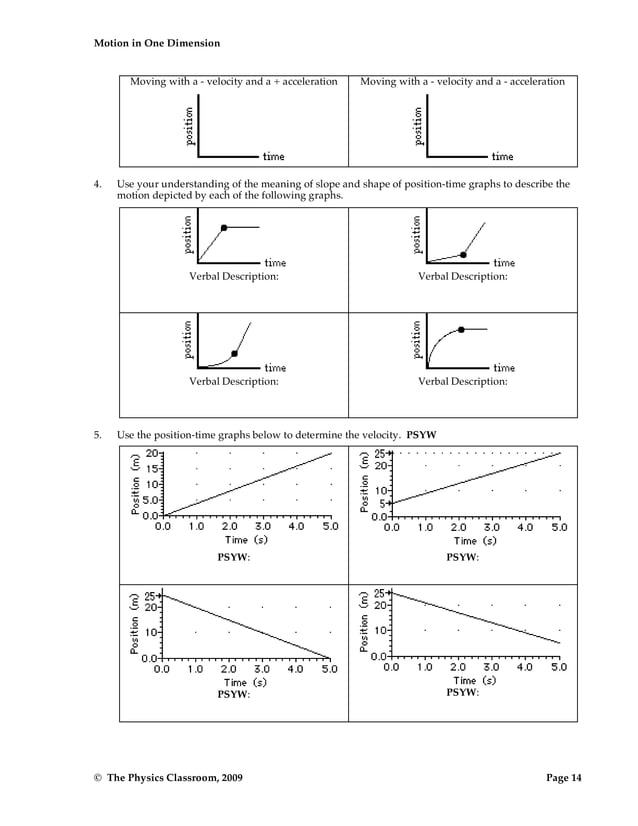 1d motion worksheet_packet | PDF