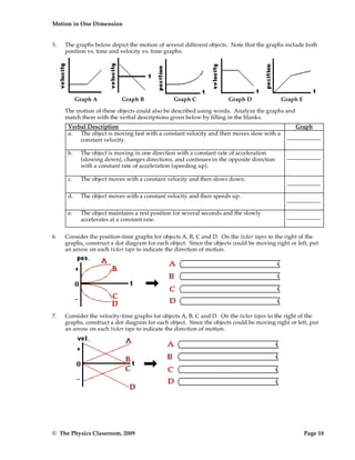 1d motion worksheet_packet | PDF