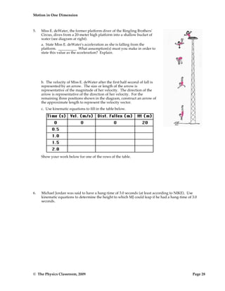 1d motion worksheet_packet | PDF