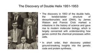 1) DNA Discovery and Structure presentation | PPTX