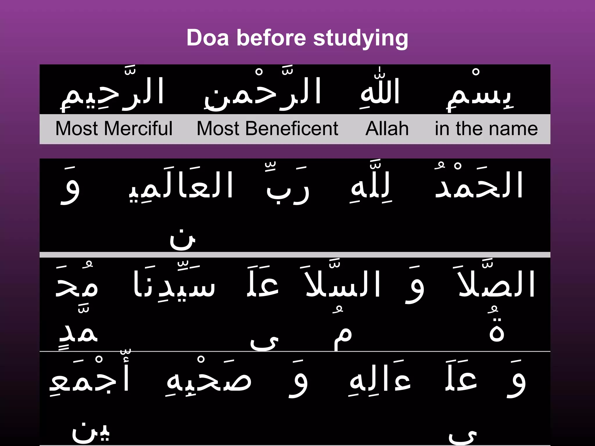 Doa Before Studying | PPT