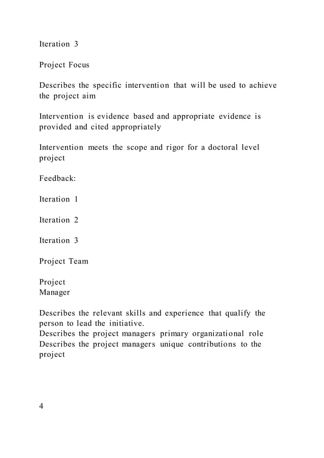1 Doctoral Project Charter Proposal Checklist Instruct | PDF