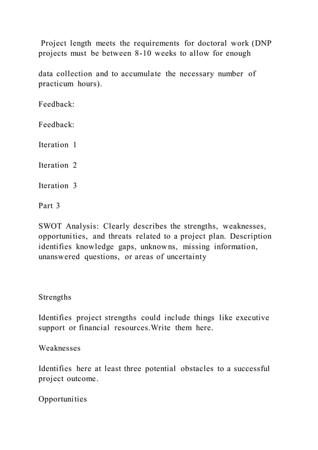 1 Doctoral Project Charter Proposal Checklist Instruct | PDF