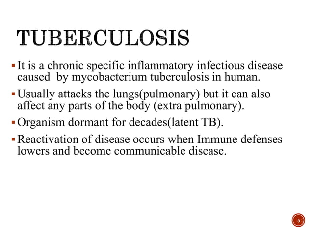Pathophysiology of Tuberculosis and it's Complications | PPTX ...