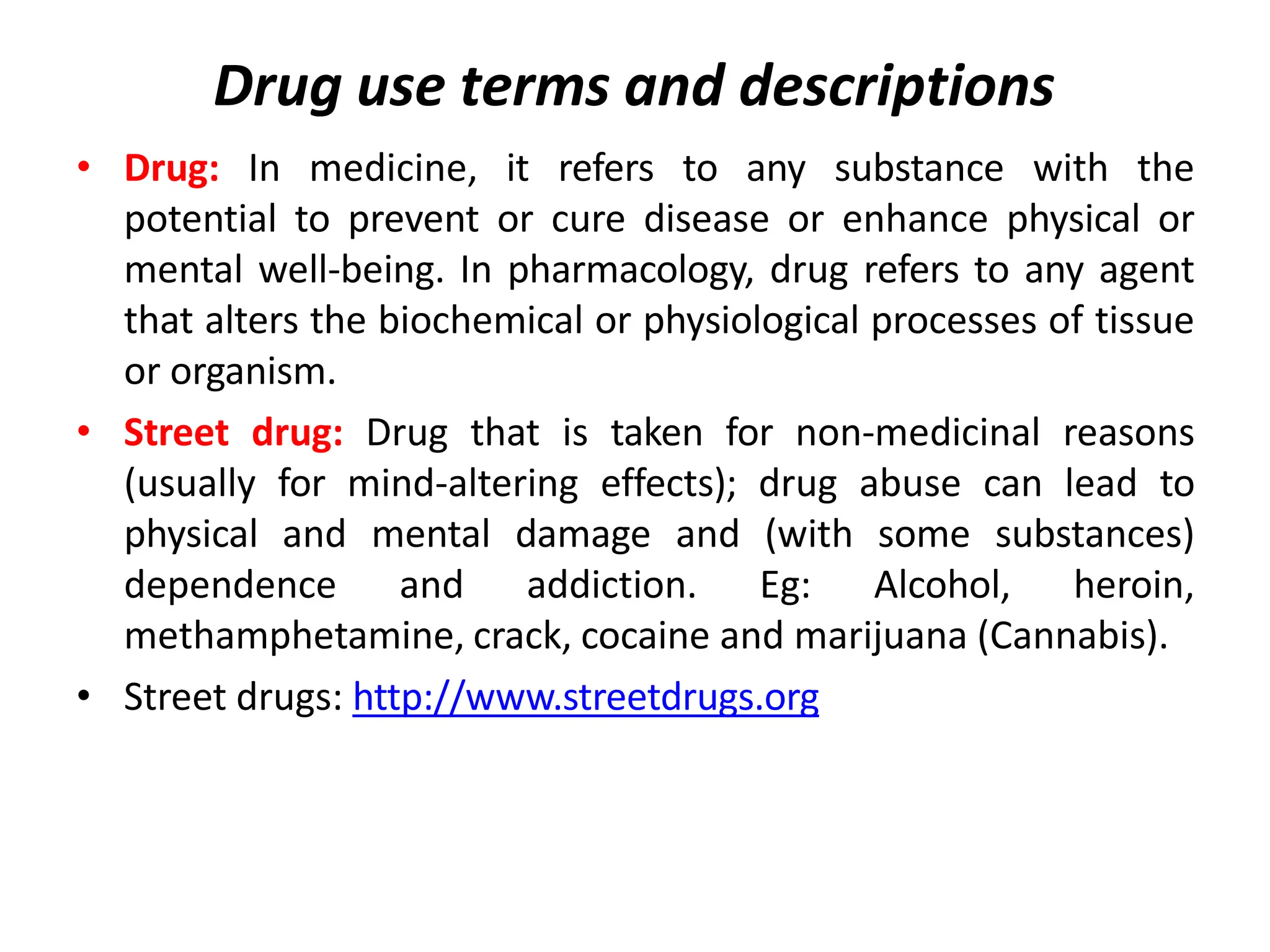 drug addiction and drug abuse presentation | PPTX