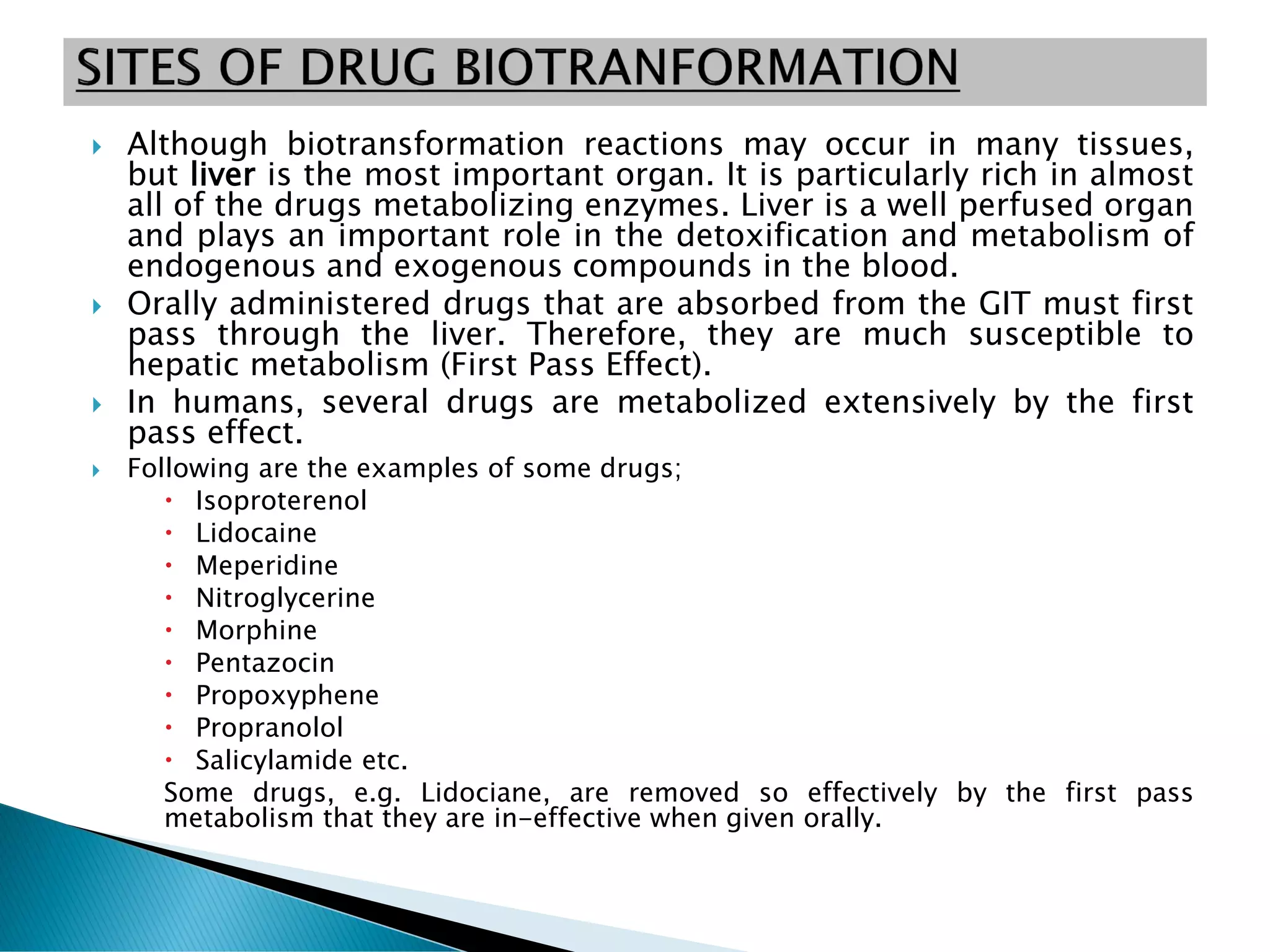Drug metabolism or Biotransformation | PDF