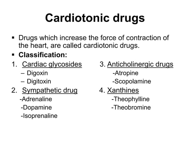 1 drugs acting on cardiovascular system | PPTX | Heart and ...