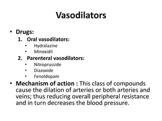 1 drugs acting on cardiovascular system | PPTX
