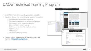 DUG'20: 01 - Welcome & DAOS Update | PPT