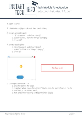 Scratch Tutorial - Basic Pong | PDF