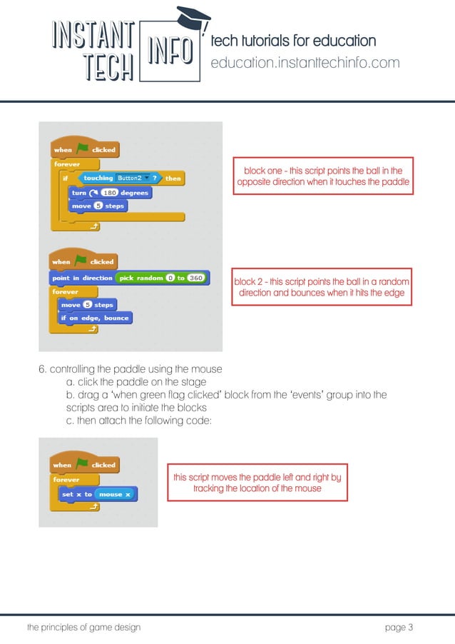 Scratch Tutorial - Basic Pong | PDF