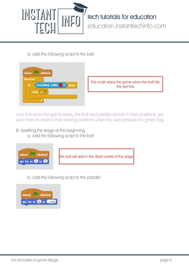 Scratch Tutorial - Basic Pong | PDF