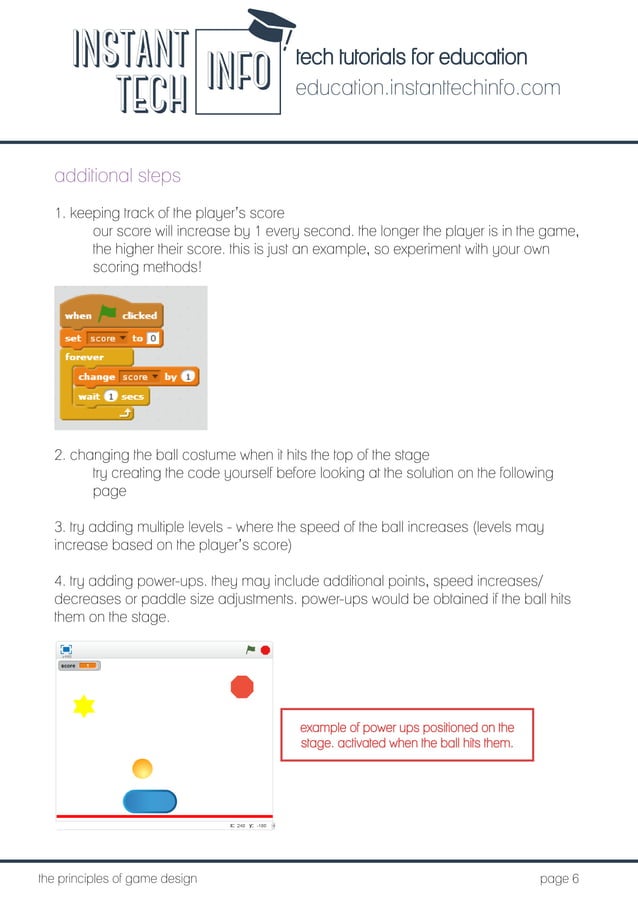 Scratch Tutorial - Basic Pong | PDF