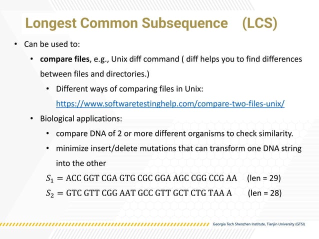 Dynamic Programming From CS 6515(Fibonacci, LIS, LCS)) | PPT