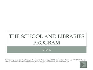 1 e rate tech plan ppt | PPT