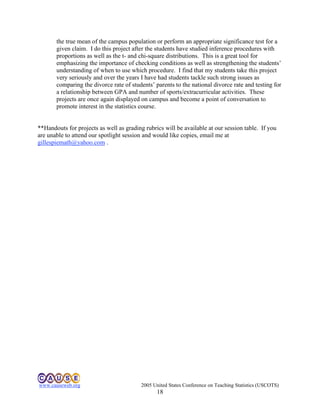 Gaining Student Interest in AP Stat | PDF