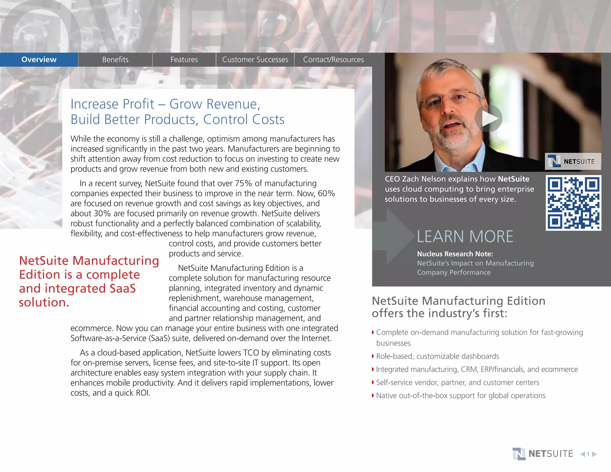 NetSuite for Manufacturing | PDF