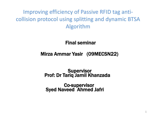 RFID PROTOCOL | PPT | Free Download