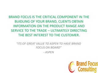 Brand Focus 1 Page Presentation | PPTX