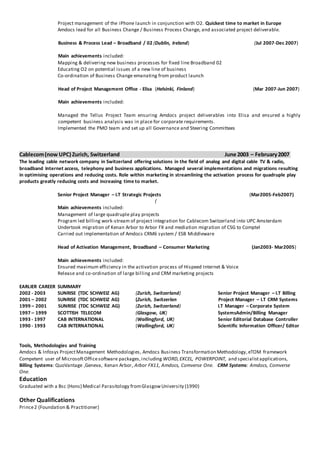 CV Colin Docherty_4 | DOCX | Internet | Computing