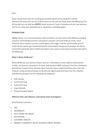 DETICA INTRODUCTION AND EXPLANATION . | DOCX