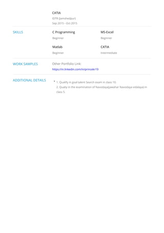 Prince KumarChandan_InternshalaResume | PDF