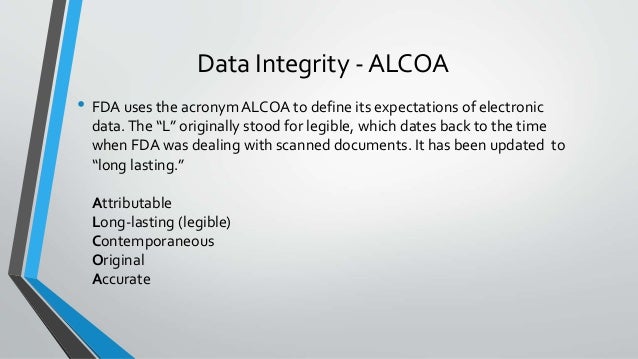 Data Integrity