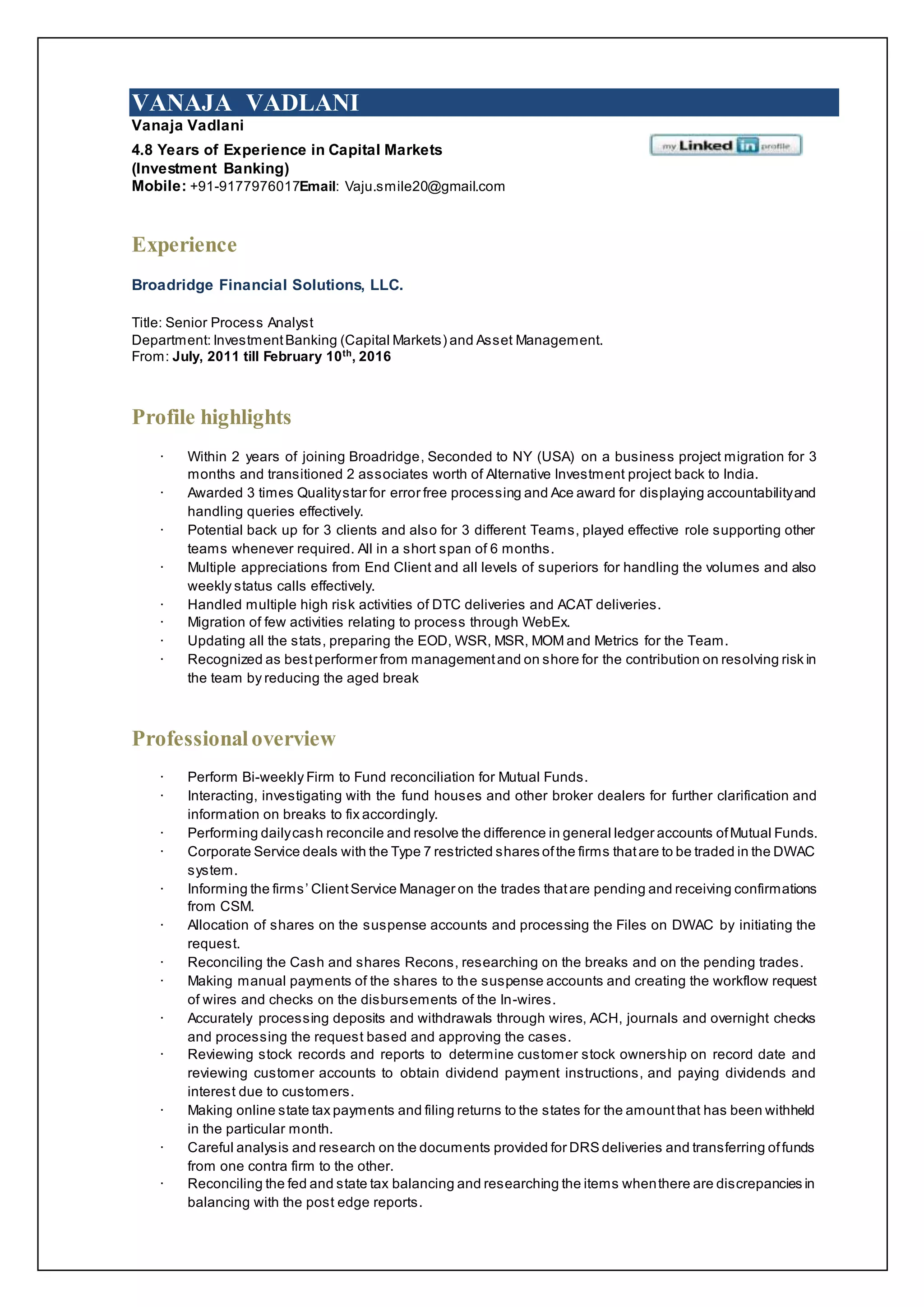 Vanaja CV | DOCX