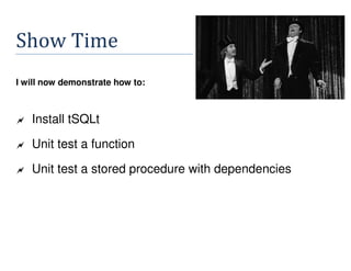 Unit Testing SQL Server | PPT