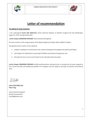 Letter of recommendation | PDF | Civil Engineering Industry | Industries