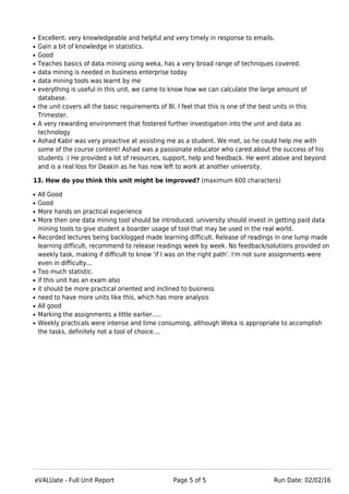 eVALUate-Full-Unit-Report (2) | PDF