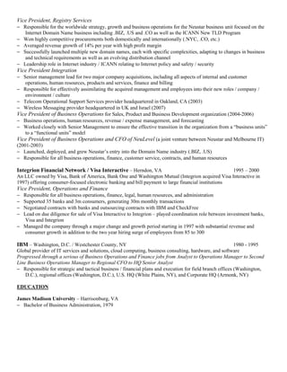 Resume, Tim Switzer, Feb 2015 | DOC | Business Banking & Finance | Business