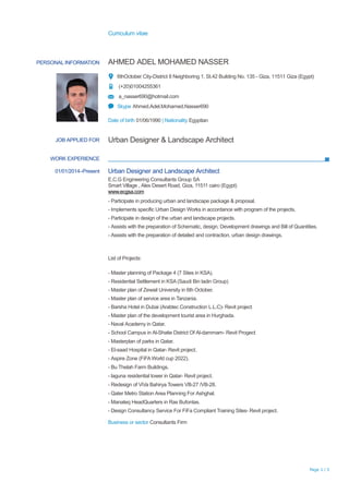 Ahmed Adel Mohamed Nasser | PDF | Civil Engineering Industry | Industries