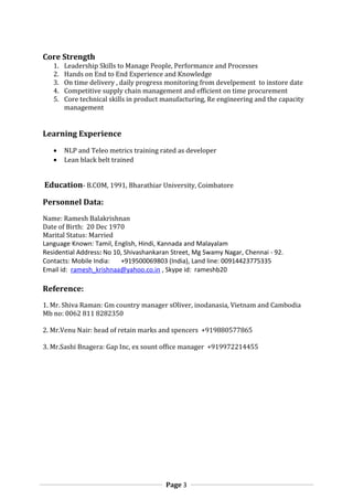 Ramesh Balakrishnan cv -v | DOC