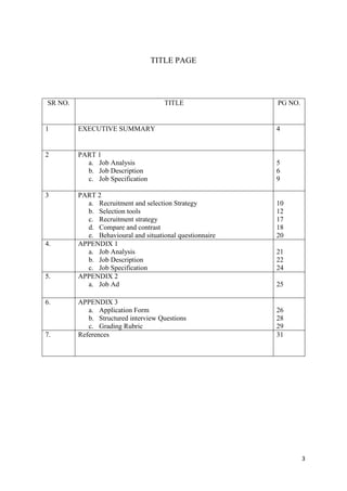 Stafing Major Assignment | PDF