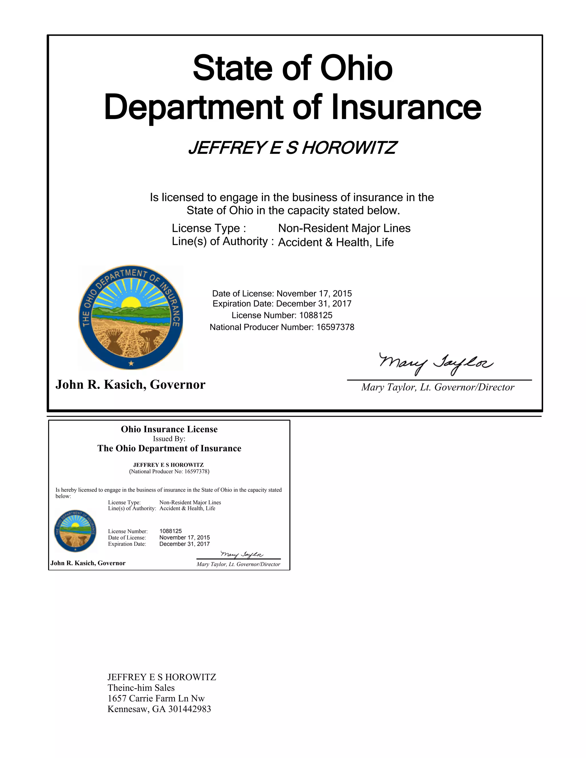 Ohio Life and Health Insurance License | PDF
